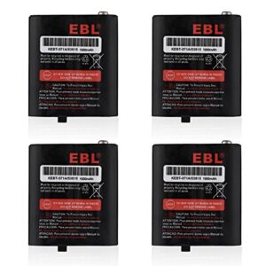 ebl pack of 4 two-way radio rechargeable batteries 3.6v 1000mah for talkabout 53615 kebt-071a kebt-071-b kebt-071-c kebt-071-d