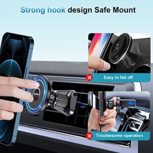 Ciencimy Compatible with MagSafe Car Mount for Car Windshield/Dashboard/Air Vent Long Arm Magnetic Phone Holder for iPhone 13 12 Pro Max Mini [Ultra Stable & Strong Suction] Suction Cup Phone Holder