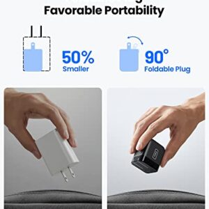 USB C Charger, INIU 30W PD QC 3.0 Dual Port Type C Charger Fast Charging Block, USB C Wall Charger with Foldable Plug for iPhone 14 13 12 11 Pro Max Samsung S21 S20 Note 20 iPad Pro Google LG AirPods