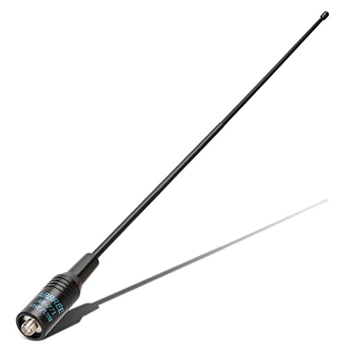 ABBREE AR-771 14.96Inch SMA-Female Dual Band VHF/UHF High Gain Soft Whip Antenna for Baofeng UV-5R(All),BF-F8HP, BF-F8TD,UV-82(All) BF-888S UV-10R BF-H6/H7 TP-8Plus Kenwood Two Way Radio