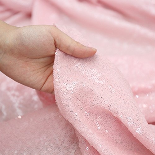 Pink Sequin Curtains 4 Panels 2FTx8FT Sequin Photo Backdrop Wedding Glitter Fabric Backdrops Party Background Photography Drapes