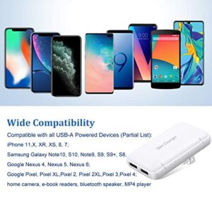 USB Charger Plug, Excgood Ultra Compact USB Wall Charger Foldable Wall Plug Compatible with Home Camera, iPhone 13 Pro Max/12/11/Xr/Xs/X, Galaxy S10/9/8, Pixel and More Smartphone, 3-Pack,White