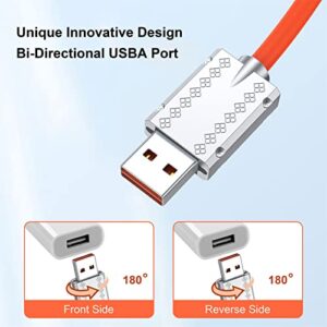 Type-C Charger Fast Charging Cable, 5A 3.3Ft/1M USB A to USB C Super Fast Charger Cable 180° Rotation LED Display, Compatible with Samsung Galaxy S21 S20, Note 20 10, Sony, PS5, LG, Pixel etc