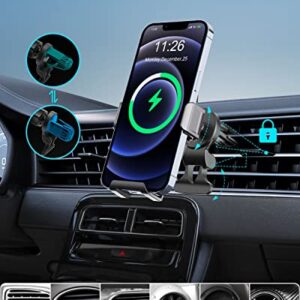 Wireless Car Charger, BelPel 15W Qi Fast Charging Auto-Clamping Car Charger Mount, Air Vent Car Charging Phone Holder for iPhone 14/13/12/11 Pro Max Series, Galaxy S22/S21, Clearance