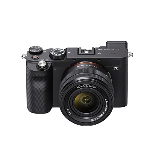 Camera 7C A7C Full-Frame Mirrorless Camera Digital Camera with 28-60 Mm Lens Compact Camera Professional Photography Digital Camera (Color : Silver)