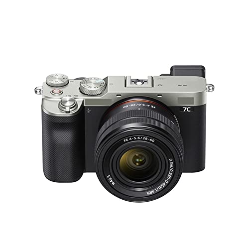 Camera 7C A7C Full-Frame Mirrorless Camera Digital Camera with 28-60 Mm Lens Compact Camera Professional Photography Digital Camera (Color : Silver)