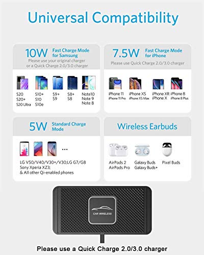 Wireless Car Charger DIY Charging Pad Fast 15W 10W 7.5W Quick Charge Adapter for iPhone 14 13 12 Mini 11 Pro Max 8 Plus X XR Xs Airpods LG Samsung Note 10 Galaxy Buds S9 S10 S20 S21 S22 Android Phones