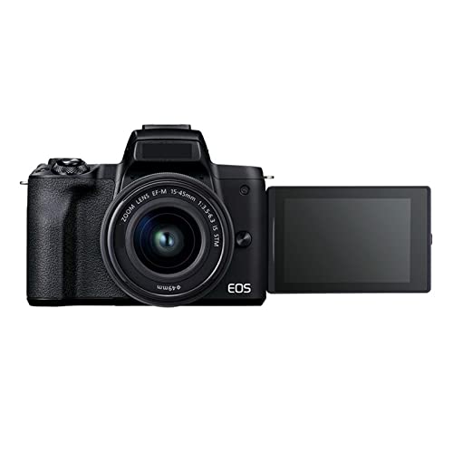 Camera EOS M50 II Mirrorless Camera Digital Camera with EF-M 15-45mm F/3.5 Lens Compact Camera Professional Photography Digital Camera (Color : White)