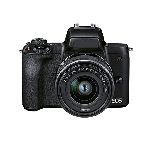 Camera EOS M50 II Mirrorless Camera Digital Camera with EF-M 15-45mm F/3.5 Lens Compact Camera Professional Photography Digital Camera (Color : White)