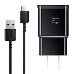 usb type c charger cable and adaptive fast charging wall charger adapter kit compatible with samsung galaxy s10/s10+ s10e /s9/s9+/s8/s8+ plus note 8/note 9 & other smartphones