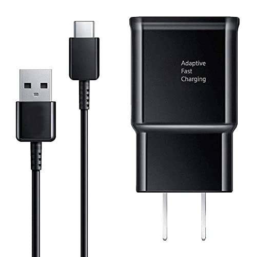 USB Type C Charger Cable and Adaptive Fast Charging Wall Charger Adapter Kit Compatible with Samsung Galaxy S10/S10+ S10e /S9/S9+/S8/S8+ Plus Note 8/Note 9 & Other Smartphones