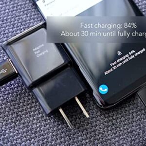 USB Type C Charger Cable and Adaptive Fast Charging Wall Charger Adapter Kit Compatible with Samsung Galaxy S10/S10+ S10e /S9/S9+/S8/S8+ Plus Note 8/Note 9 & Other Smartphones