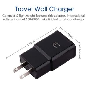 USB Type C Charger Cable and Adaptive Fast Charging Wall Charger Adapter Kit Compatible with Samsung Galaxy S10/S10+ S10e /S9/S9+/S8/S8+ Plus Note 8/Note 9 & Other Smartphones