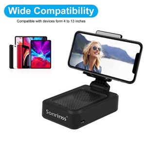 Cell Phone Stand with Wireless Bluetooth Speaker, Adjustable HD Surround Sound Cell Phone Speakers, Anti-Slip Phone Holder for Desk, Compatible with Any Smartphones, Suitable for Indoors, Outdoors