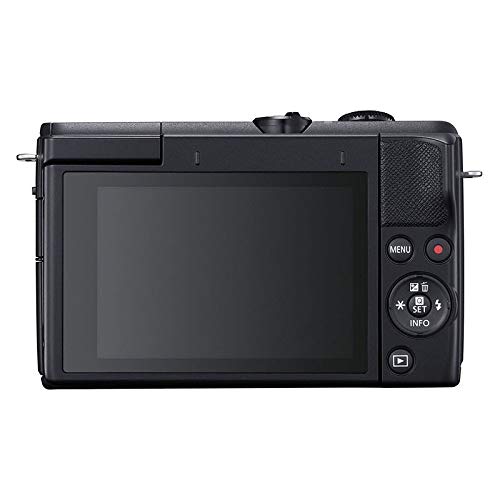 Canon EOS M200 Mirrorless Digital Camera Dual Lens Kit (Black) (International Model)