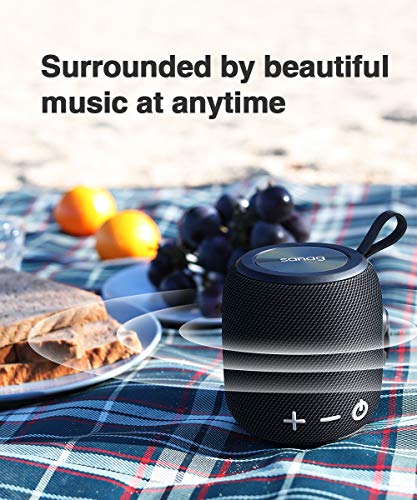 Sanag Portable Bluetooth Speaker, Bluetooth 5.0 Dual Pairing Loud Wireless Mini Speaker,360 HD Surround Sound & Rich Stereo Bass 24H Playtime IP67 Waterproof for Travel Outdoors Home and Party