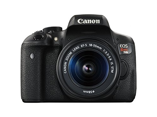 Canon EOS Rebel T6i Digital SLR with EF-S 18-55mm IS STM Lens - Wi-Fi Enabled (Renewed) With 2 Year Warranty