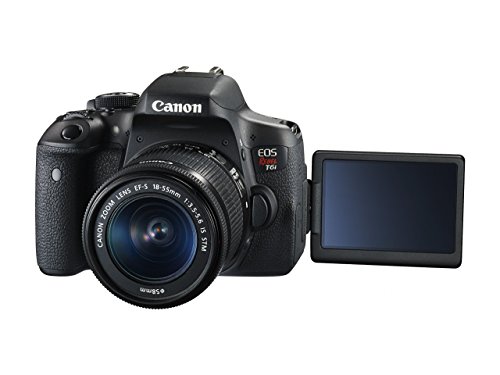 Canon EOS Rebel T6i Digital SLR with EF-S 18-55mm IS STM Lens - Wi-Fi Enabled (Renewed) With 2 Year Warranty