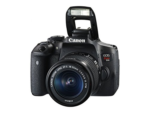 Canon EOS Rebel T6i Digital SLR with EF-S 18-55mm IS STM Lens - Wi-Fi Enabled (Renewed) With 2 Year Warranty