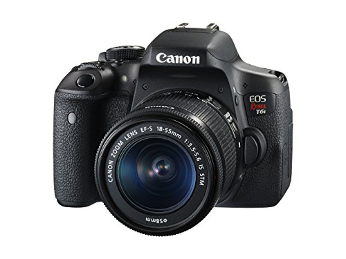 Canon EOS Rebel T6i Digital SLR with EF-S 18-55mm IS STM Lens - Wi-Fi Enabled (Renewed) With 2 Year Warranty