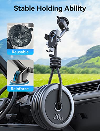 Phone Mount for Car VENTION Vent-Windshield-Dashboard Car Cell Phone Holder Mount 3 in 1 Automobile Cradles Stand suction cup phone holder for car cell phone mount for car cell phone automobile cradles Compatible with iPhone 13 14 Pro Max