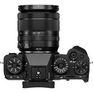 FUJIFILM X-T5 Mirrorless Camera with 18-55mm Lens | Black Bundle with 64GB Memory Card + DC-49 Camera Case + 5-Piece Camera Cleaning Kit + Cleaning Cloth (5 Items)