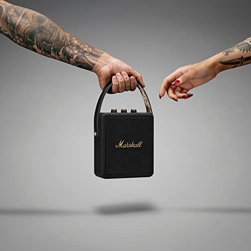 Marshall Stockwell II Portable Bluetooth Speaker - Black and Brass