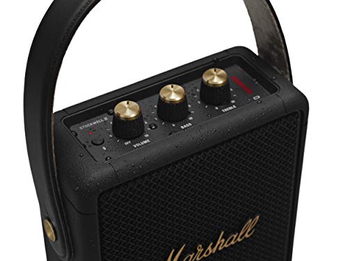 Marshall Stockwell II Portable Bluetooth Speaker - Black and Brass