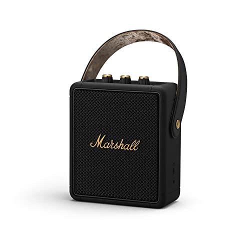 Marshall Stockwell II Portable Bluetooth Speaker - Black and Brass