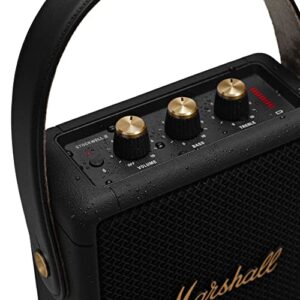 Marshall Stockwell II Portable Bluetooth Speaker - Black and Brass