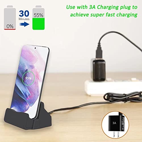 D USB C Charger Dock Station, AKwor Charging Desktop for Samsung Galaxy S8, Note8, LG G5 G6 V20, HTC 10, Microsoft Lumia 950 XL, Google Pixel, OnePlus 5, BLU Vivo 5