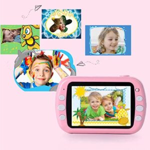 QSYY Instant Printing Camera Toys, 30MP Digital Video Camera, 1080P 3.5-Inch Eye Protection Large Screen, Children's Selfie Mini Camera with 32GB Memory Card, 3 Rolls of Paper,Blue