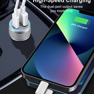 [Apple MFi Certified] iPhone 13 12 Fast Charger, TIKALONG 38W USB C Car Charger + 2 X 3FT Lightning Cable + 20W PD USB C Wall Charger Block Fast Charging for iPhone 13/12 Pro Max/11/XS/X/XR/8, iPad