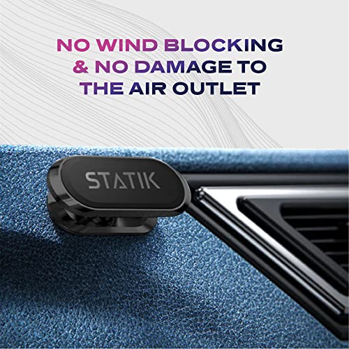 Statik Hypermount - Magnetic Phone Holder - Stick Anywhere Cellphone Mount - Universal Dashboard Mount Fit for All Phone Types - Easy to Install, Strong Magnet - Black