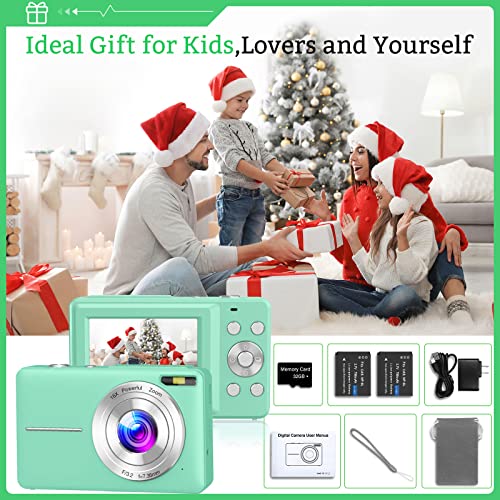 Digital Camera,Kids Camera with 32GB Card,Nsoela FHD 1080P 44MP Compact Vlogging Camera,Point and Shoot Camera 16X Digital Zoom, Portable Mini Kids Camera for Teens Students