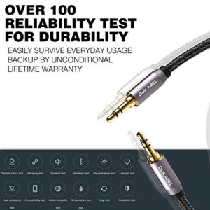 DUKABEL Top Series 3.5mm AUX Cable Lossless Audio Gold-Plated Auxiliary Audio Cable Nylon Braided Male to Male Stereo Audio AUX Cord Car Headphones Phones Speakers Home Stereos (4 Feet (1.2 Meters))