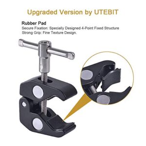 UTEBIT Magic Arm Camera Mount 11 inch Articulating Friction Arms with Super Crab Clamp for DSLR Camera Rig, Flash Light, LED Lights, LCD Monitor