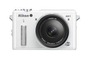 nikon 1 aw1 14.2 mp hd waterproof, shockproof digital camera system with aw 11-27.5mm f/3.5-5.6 1 nikkor lens (white)