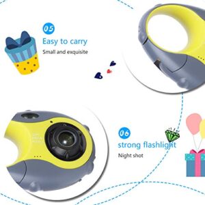 ZYHHDP Children Camera High Definition Dustproof Anti‑Fall Cartoon Mini Kid Camera Gray Toddler Camera Portable Toy