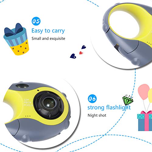 ZYHHDP Children Camera High Definition Dustproof Anti‑Fall Cartoon Mini Kid Camera Gray Toddler Camera Portable Toy