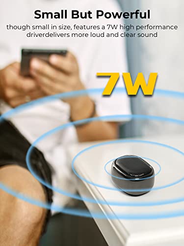 OROROW Small Bluetooth Speaker,Mini Portable Wireless Speaker,49-Foot Bluetooth Range,Enhanced Bass,Support TF Card,Bluetooth Speaker for iPhone,Travel,Hiking,Car,Gift(Gray)