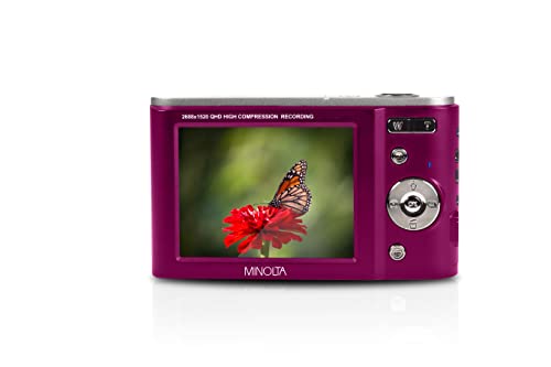 Minolta MND20 44 MP / 2.7K Ultra HD Digital Camera (Magenta)