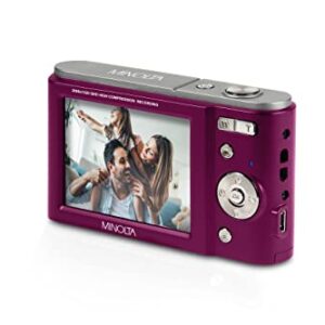 Minolta MND20 44 MP / 2.7K Ultra HD Digital Camera (Magenta)