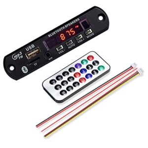 bluetooth mp3 decoding board, golden^li 12v wireless bluetooth audio remote module support tf sd card/ usb / fm radio for speaker or other appliances