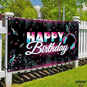 KatchOn, TIK Tok Backdrop Banner - Big, 72x44 Inch TIK Tok Party Decorations | TIK Tok Birthday Banner for TIK Tok Birthday Party Decorations | Teen Social Media TIK Tok Backdrop for Girls Birthday