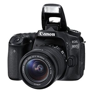 Canon EOS 80D Digital SLR Kit with EF-S 18-55mm f/3.5-5.6 Image Stabilization STM Lens (Black) (Renewed)