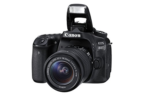 Canon EOS 80D Digital SLR Kit with EF-S 18-55mm f/3.5-5.6 Image Stabilization STM Lens (Black) (Renewed)