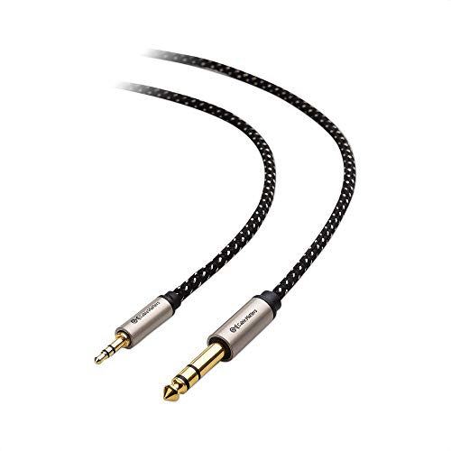 Cable Matters Premium Braided 3.5mm to 1/4 Inch Audio Cable 6 ft (1/4 to 3.5mm Cable)