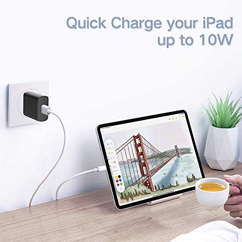 JDB QC 3.0 USB Wall Charger QC 3.0 Fast USB Wall Adapter Fast Charging Block Compatible with Wireless Charger iPhone,iPad,Samsung and More 2-Pack