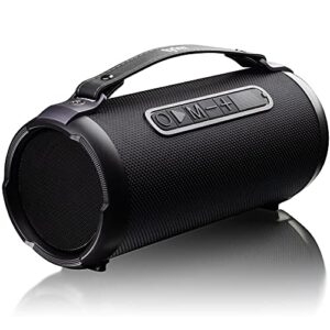 tyler wireless bluetooth speaker water resistant long range 300 watt rechargeable boombox usb mp3 micro sd aux inputs fm radio sound & bass carry strap lightweight for home outdoor stereo